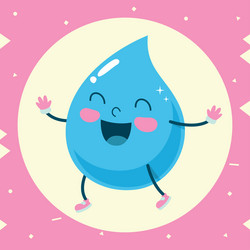 Cartoon raindrop Royalty Free Vector Image - VectorStock