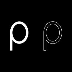 Rho greek symbol capital letter uppercase font Vector Image