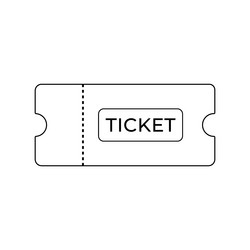Ticket line art Royalty Free Vector Image - VectorStock