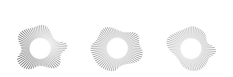 Circular shapes of sound waves for audio music Vector Image