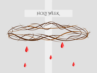 Holy week banner with a chalice and host Vector Image