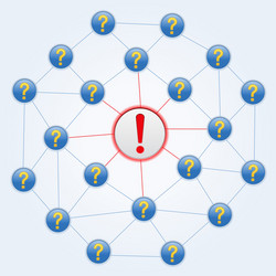 Judge confused with question mark Royalty Free Vector Image