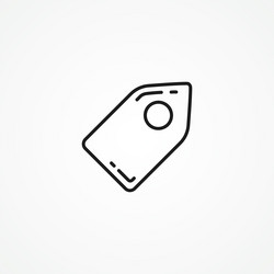 Price tag sale sign label line icon store tag Vector Image