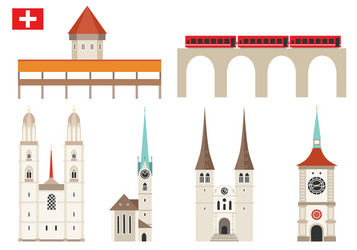 Federal palace in switzerland architectures Vector Image