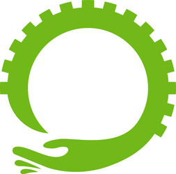 Care service logo designs gear logo designs Vector Image