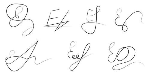 Fictitious handwritten signature isolated Vector Image