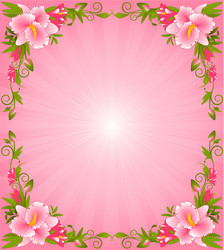 Flower border Royalty Free Vector Image - VectorStock