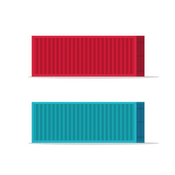 Blue shipping container Royalty Free Vector Image