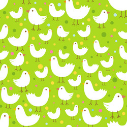 Seamless pattern with cute funny cartoon birds Vector Image