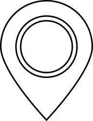 Sign location icon black color in circle Vector Image