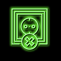 Plants safe neon glow icon Royalty Free Vector Image