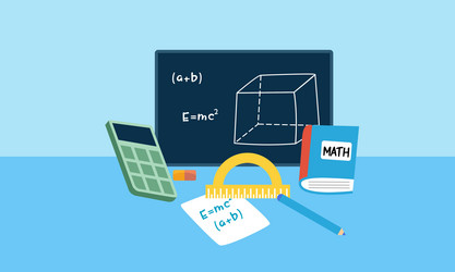 Cartoon maths elements background education Vector Image