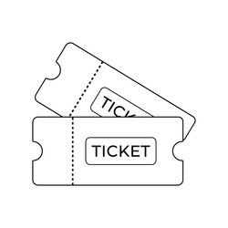 Ticket line art Royalty Free Vector Image - VectorStock