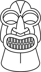 Tiki Outline Vector Images (over 590)