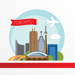 Toronto city canada Royalty Free Vector Image - VectorStock
