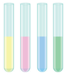 Biochemistry tubes on a white background Vector Image