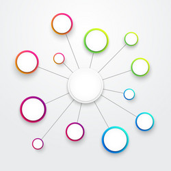 Abstract mind map infographic template Royalty Free Vector