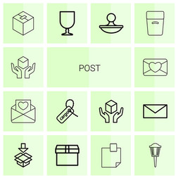Post icons Royalty Free Vector Image - VectorStock