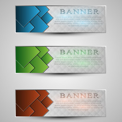 Set of colored info graphic banners Royalty Free Vector