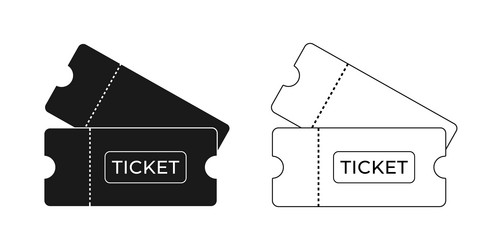 Ticket line art Royalty Free Vector Image - VectorStock