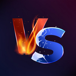 Vibrant versus vs banner for competition challenge