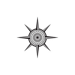 Compass icon logo design template Royalty Free Vector Image