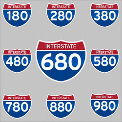 Interstate Signs Vector Images (over 1,600)