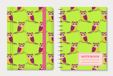 Notebook cover design set Royalty Free Vector Image
