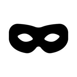 Superhero mask black icon silhouette hero Vector Image