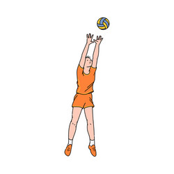 Women volleyball player character Royalty Free Vector Image