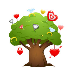Couple under love tree Royalty Free Vector Image