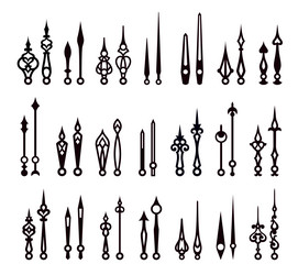 Clock hands watch arrows and time pointers Vector Image