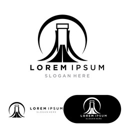 Bridge silhouette abstract footbridge Royalty Free Vector