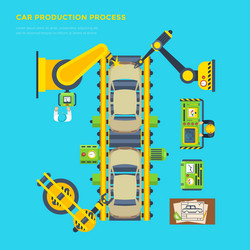 Production line elements icon set Royalty Free Vector Image
