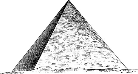 Egyptian great pyramids symbol egypt flat Vector Image