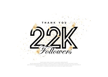 22k followers number posters greeting banners for Vector Image