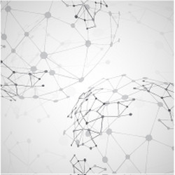 Molecular structure network connection Royalty Free Vector