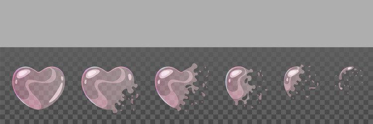 Pink bubble burst sprites Royalty Free Vector Image