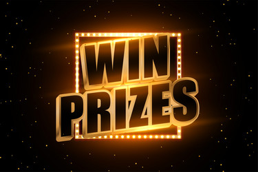 Win gold gifts or prizes label background Vector Image