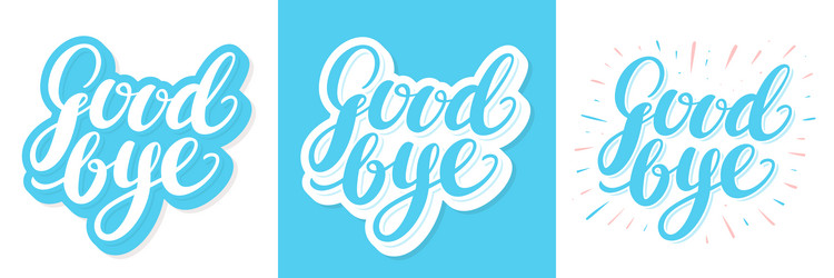 Goodbye and good luck farewell card Royalty Free Vector