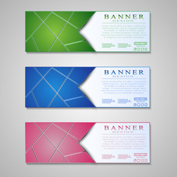 Set of colored info graphic banners Royalty Free Vector