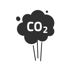 Co2 emissions icon c02 cloud Royalty Free Vector Image