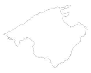 Map of mallorca Royalty Free Vector Image - VectorStock