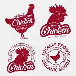 Chicken label 3 Royalty Free Vector Image - VectorStock