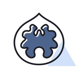 Walnut isolated design icon fruit sign Royalty Free Vector