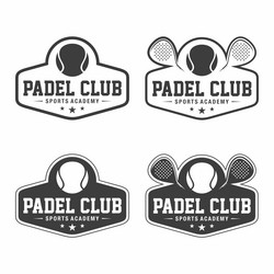 Padel logo emblem collections designs template Vector Image