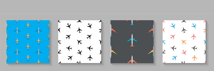 Flying airplane seamless pattern background Vector Image