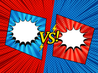 Soccer championship versus battle cartoon Vector Image