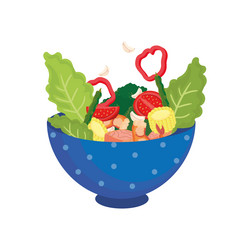Healthy food bowl Royalty Free Vector Image - VectorStock