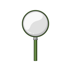 Optical magnifying glass cartoon Royalty Free Vector Image
